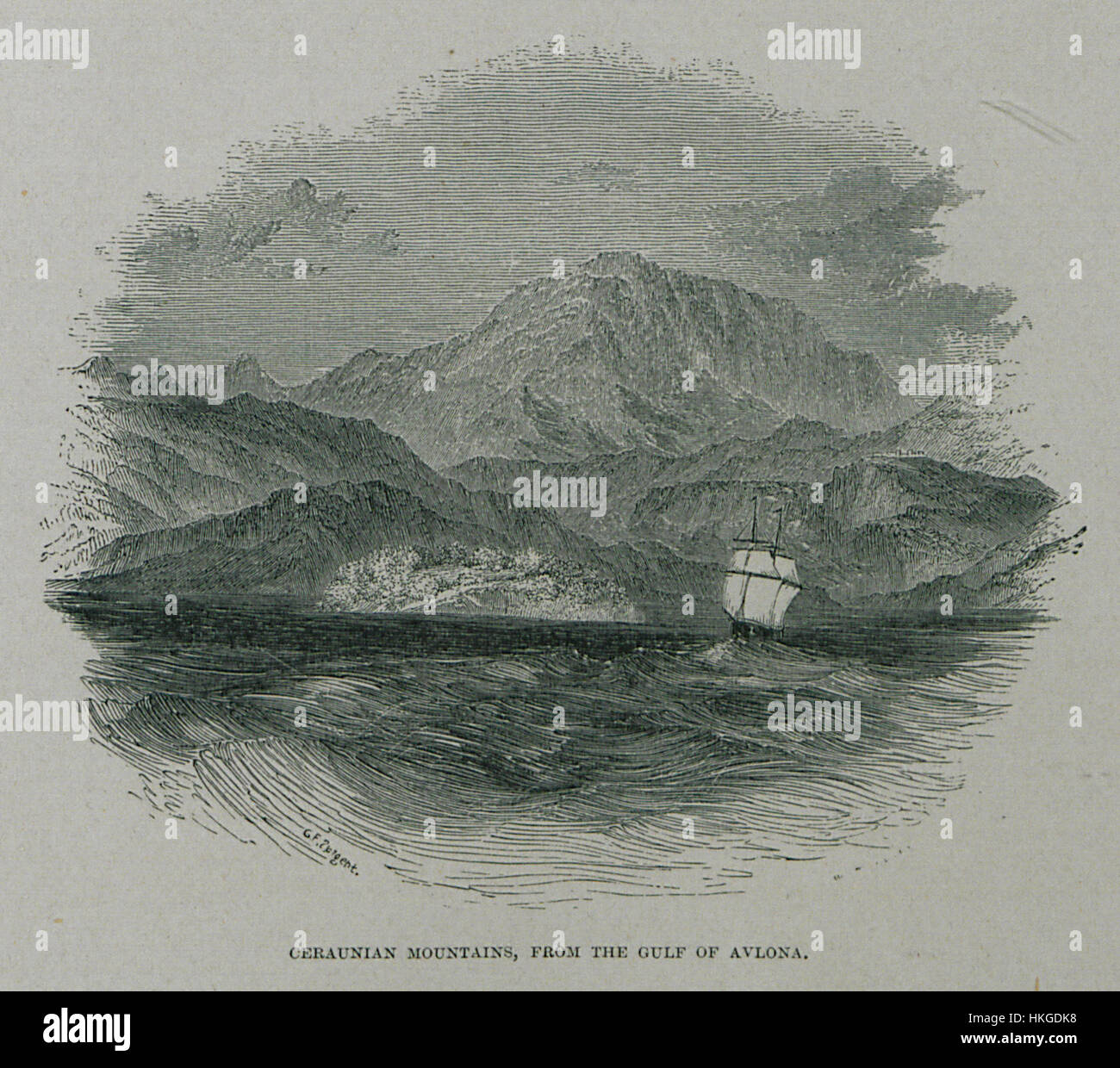Christopher Wordsworth’s 1882 painting captures the dramatic landscape ...