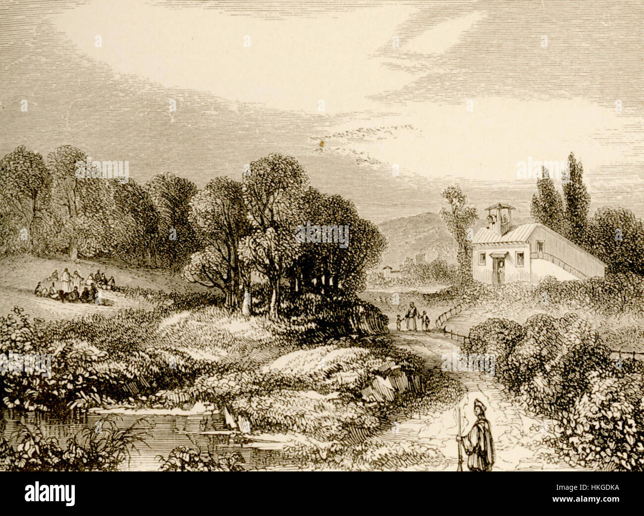 Christopher Wordsworth's 1882 painting 'Daphne, near Athens' depicts ...