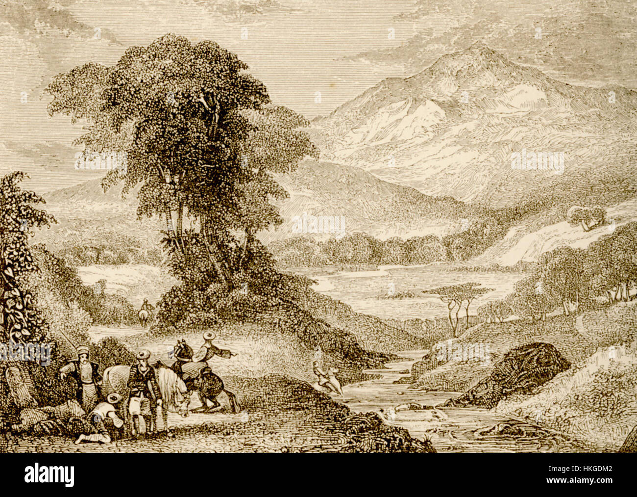 A landscape painting by Christopher Wordsworth, depicting the vast and ...