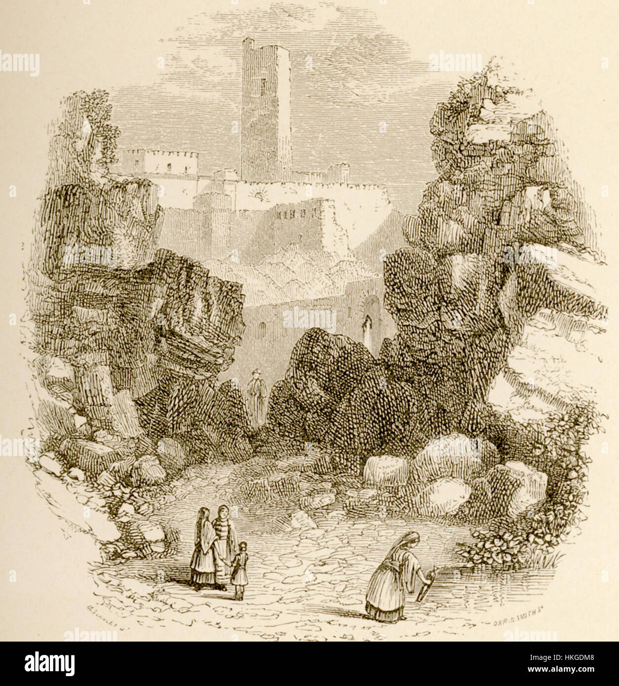 This artwork by Christopher Wordsworth depicts a view of the Acropolis ...