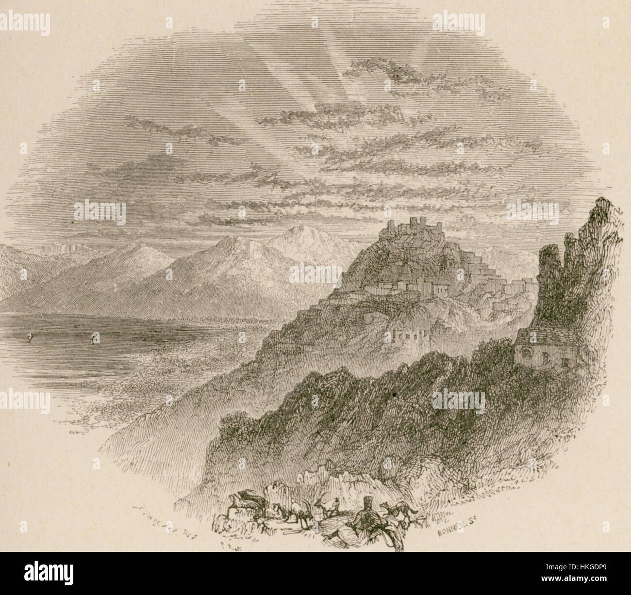 This 1882 painting by Christopher Wordsworth depicts the coast of ...