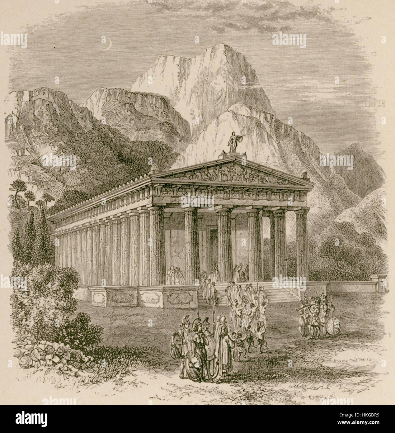 Apollo temple drawing hi-res stock photography and images - Alamy