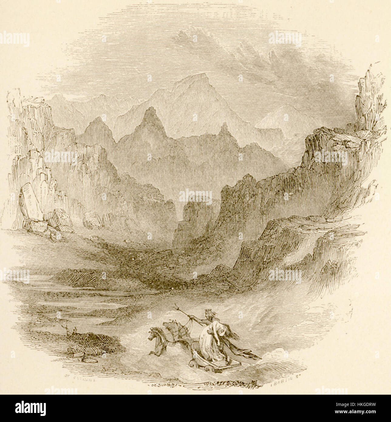 This painting, titled 'Exit of the Acheron' by Christopher Wordsworth ...