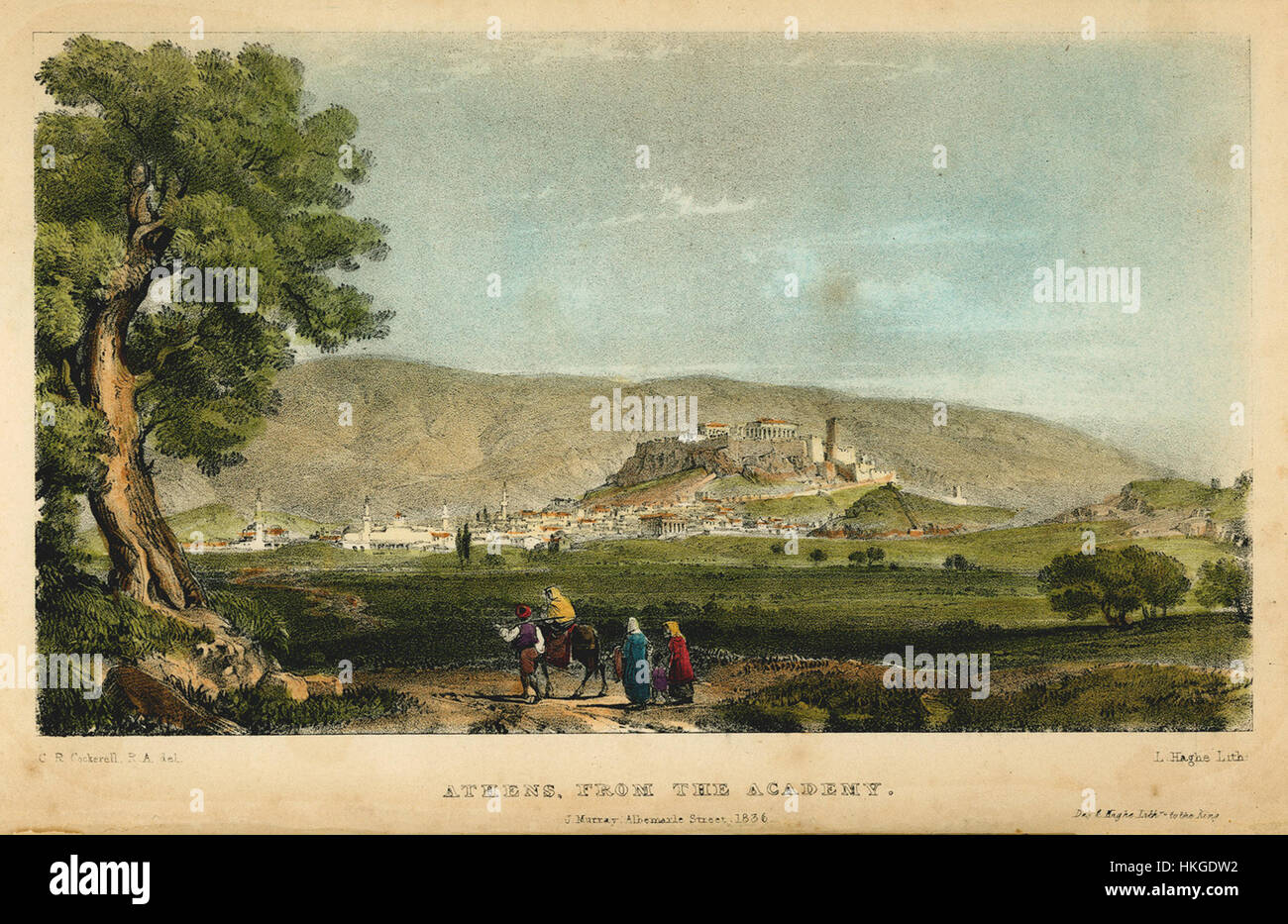 A painting by Christopher Wordsworth from 1837, titled 'Athens, from ...