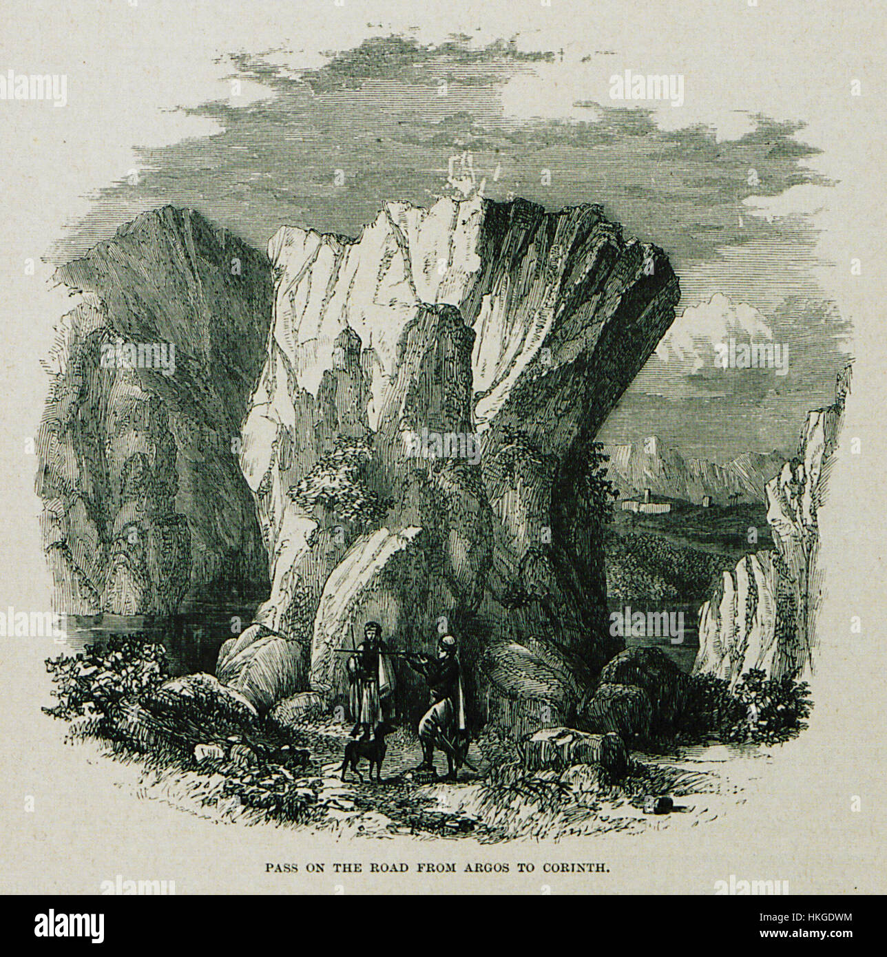 A painting by Christopher Wordsworth, titled Pass on the road from ...