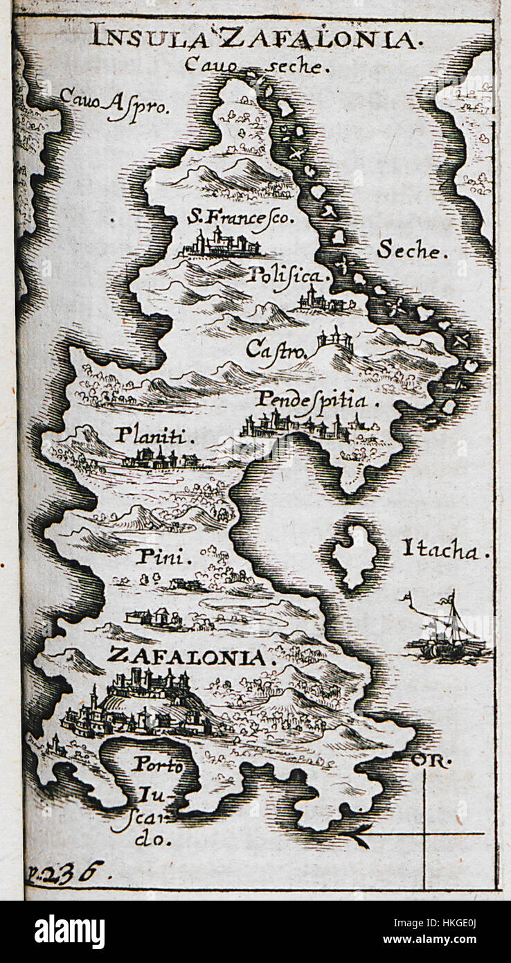 Jacob von Sandrart’s 'Insula Zefalonia,' painted in 1687, portrays a ...