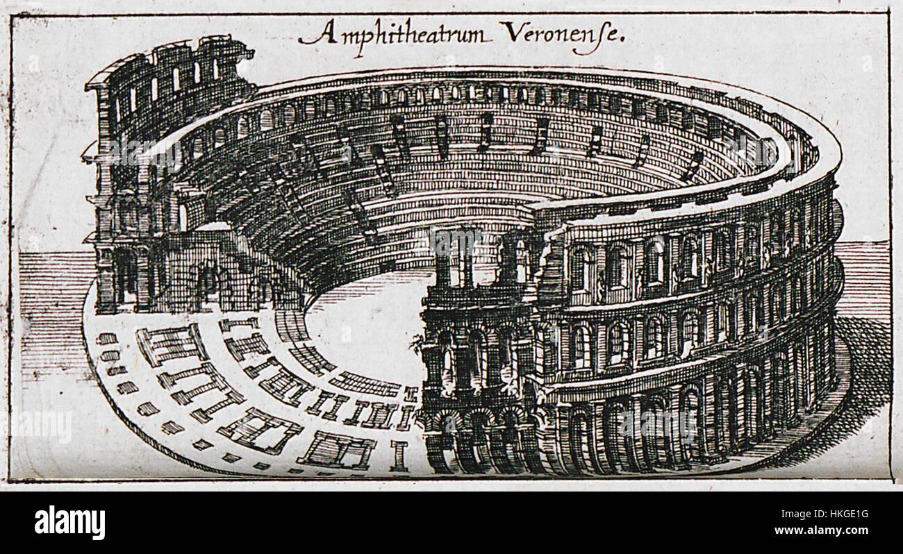 An artwork titled 'Amphitheatrum veronese,' created by Jacob von ...