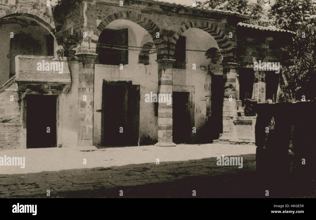 This 1928 painting by Perilla Francesco depicts the Ferme Vafiadi ...