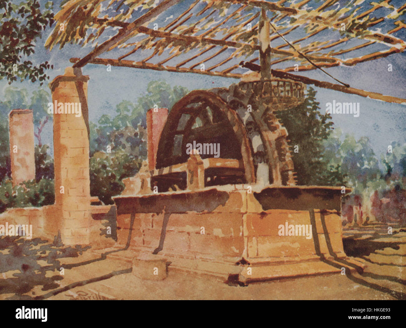 'La Noria Perilla' is a 1928 painting by Francesco, illustrating the ...