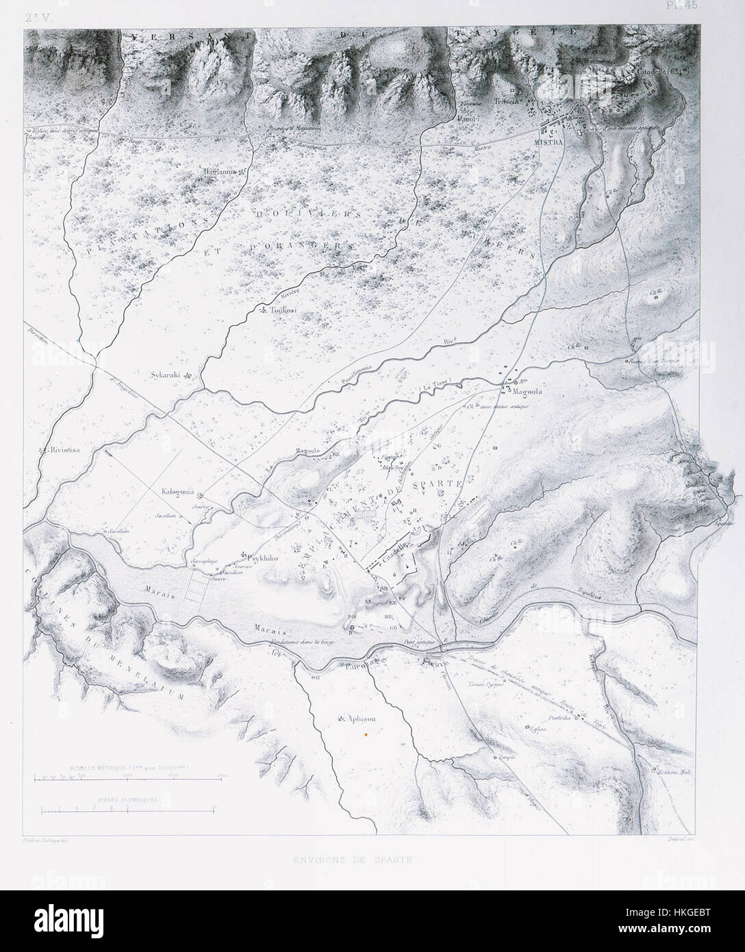 Guillaume Abel Blouet’s ‘Environs de Sparte,’ painted in 1831, depicts ...