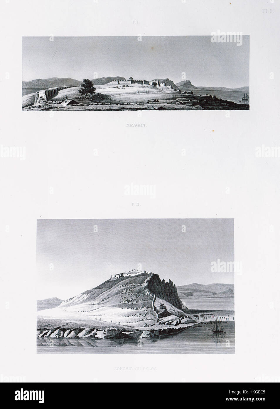 The painting titled 'Navarin Zonchio ou Pylos' by Guillaume Abel ...