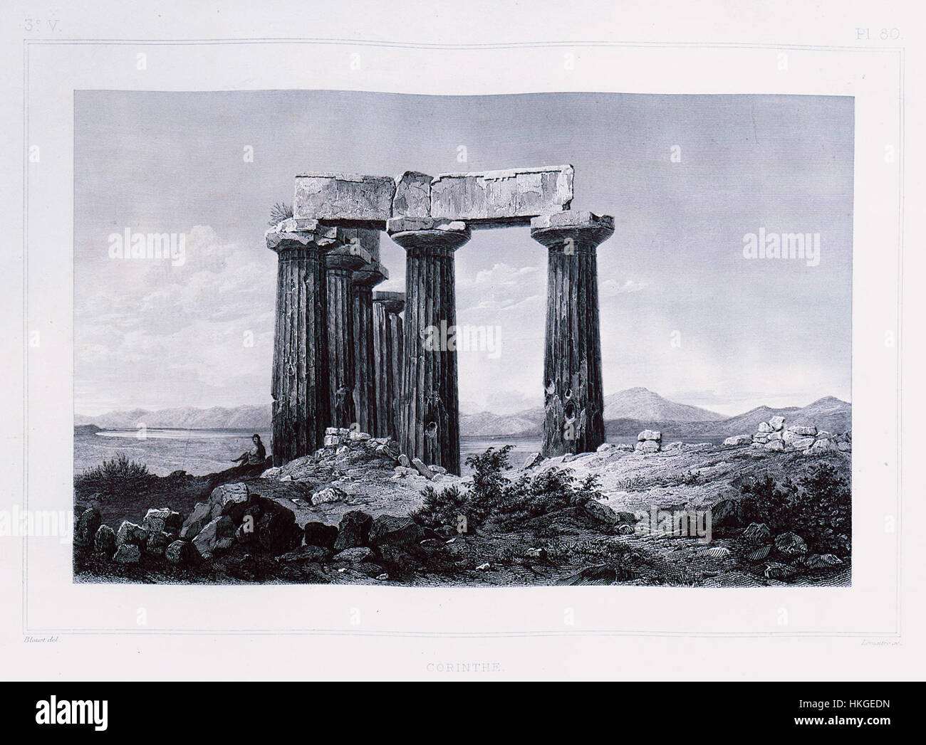 'Corinthe' by Blouet Guillaume Abel (1831) depicts the ancient Greek ...