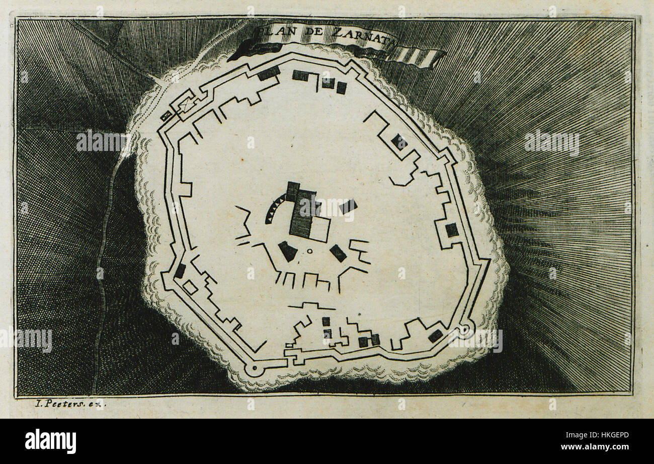 The 'Plan de Zarnata' by Jacob Peeters, created in 1690, is an early ...
