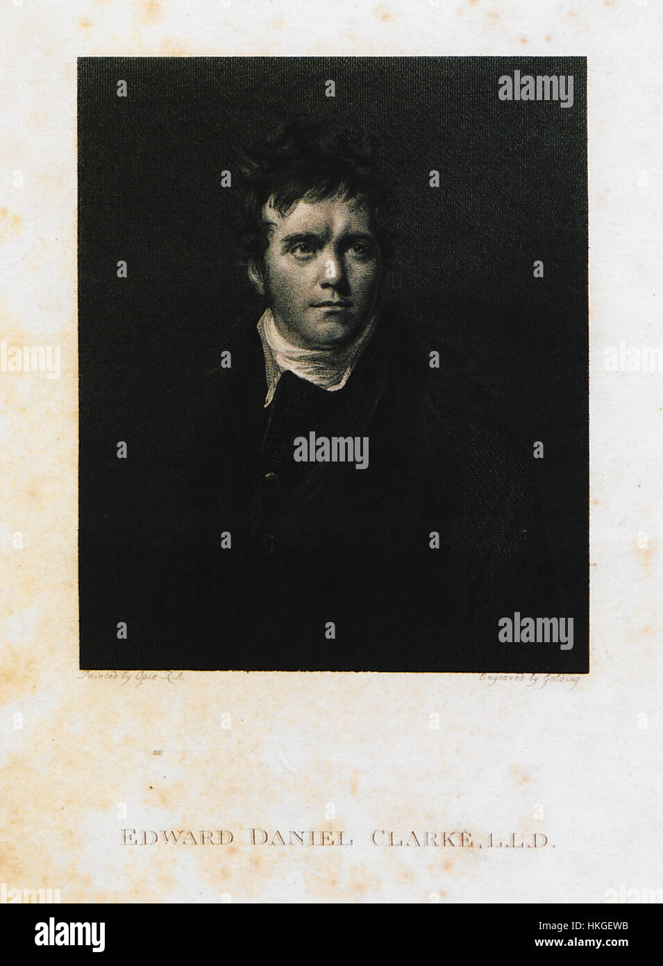 A historical portrait of Edward Daniel Clarke, a notable figure of the ...