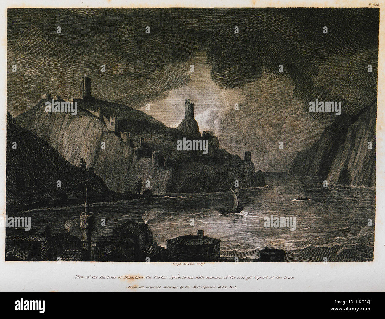 Edward Daniel Clarke's 1810 painting depicts a view of the Harbour of ...