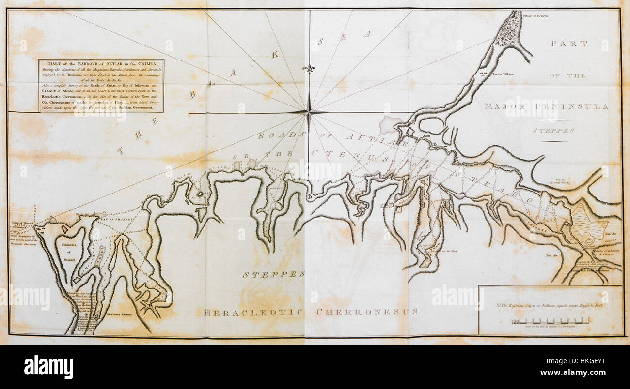 Edward Daniel Clarke's painting 'Part of the Harbour of Aktiar in the ...