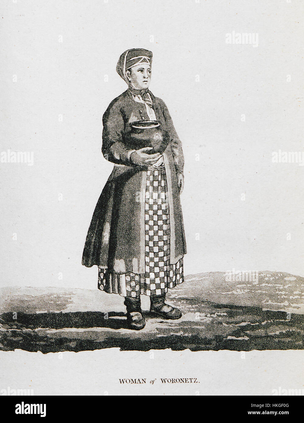Edward Daniel Clarke's 1810 painting 'Woman of Woronenz' presents a ...