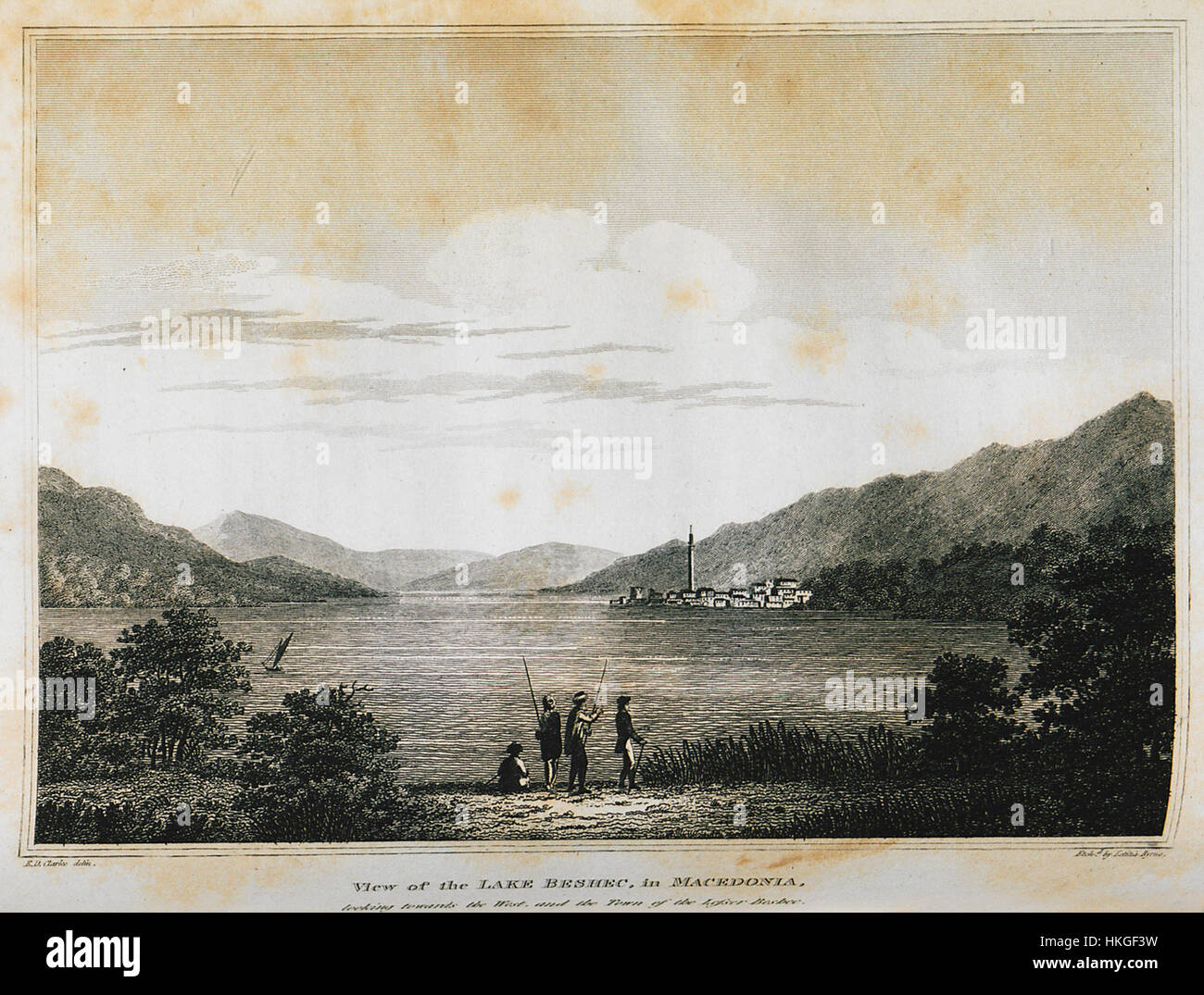 Edward Daniel Clarke's 1816 painting 'View of Lake Beshec' captures a ...