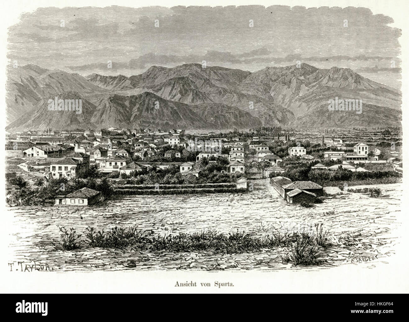 This 1887 painting titled 'Ansicht von Sparta' by Amand (Freiherr von ...