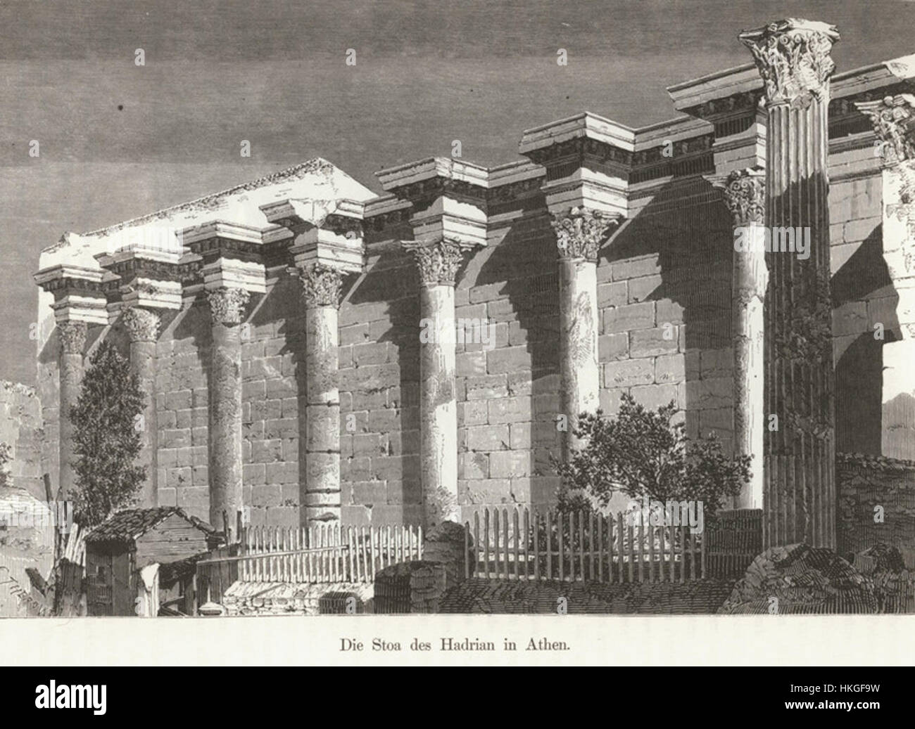 This 1887 painting by Amand Schweiger Lerchenfeld depicts the Stoa of Hadrian in Athens. The ...