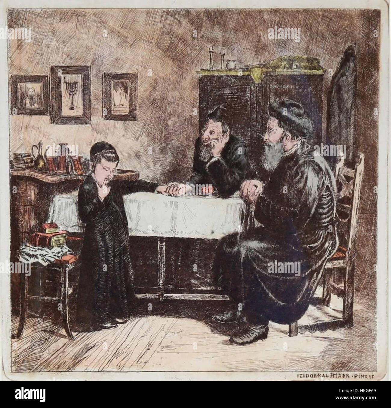 This artwork illustrates a significant moment between a student and two ...