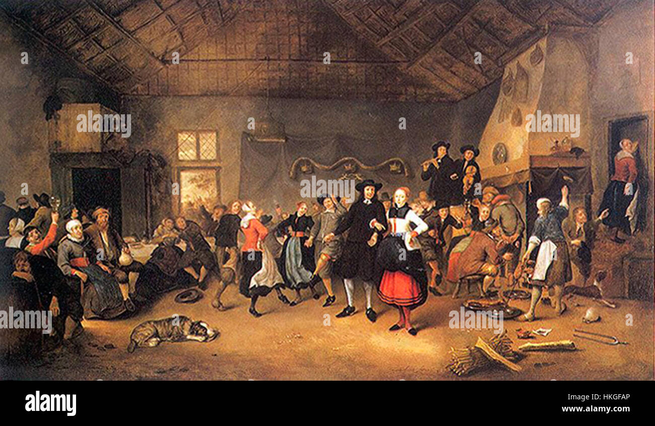 Hendrick Bogaert’s 'Farmers Wedding' (1671-1675) is a genre painting ...