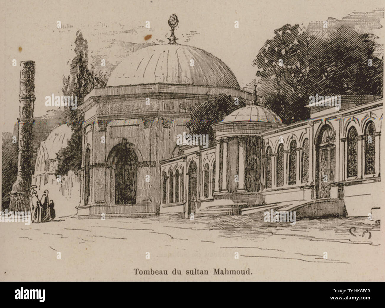 This 1883 artwork by Edmondo De Amicis depicts the tomb of Sultan ...