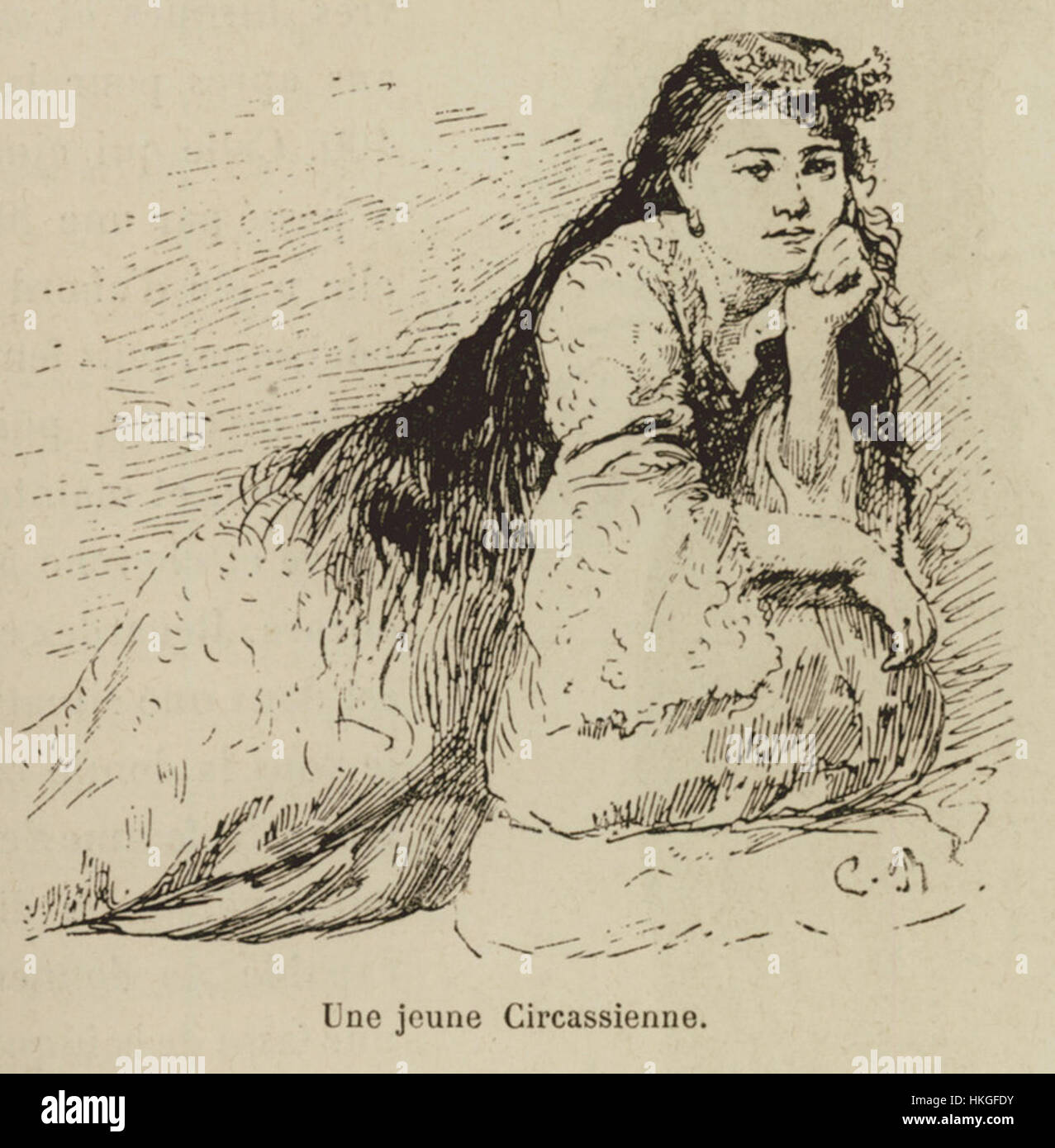 *Une jeune Circassienne* by *Edmondo De Amicis* (1883) depicts a ...