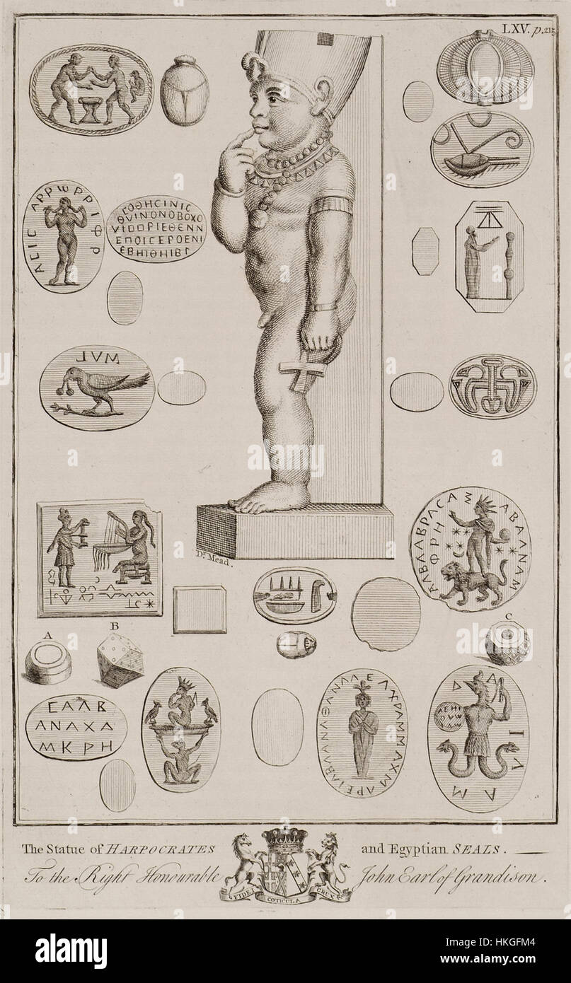 Richard Pococke’s 1743 depiction of the Statue of Harpocrates and ...