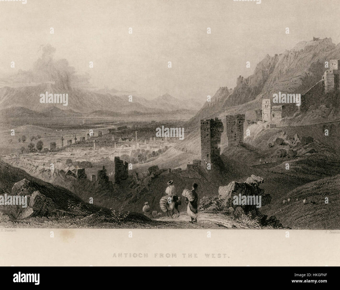This 1836 painting by Carne John depicts Antioch, an ancient city that ...