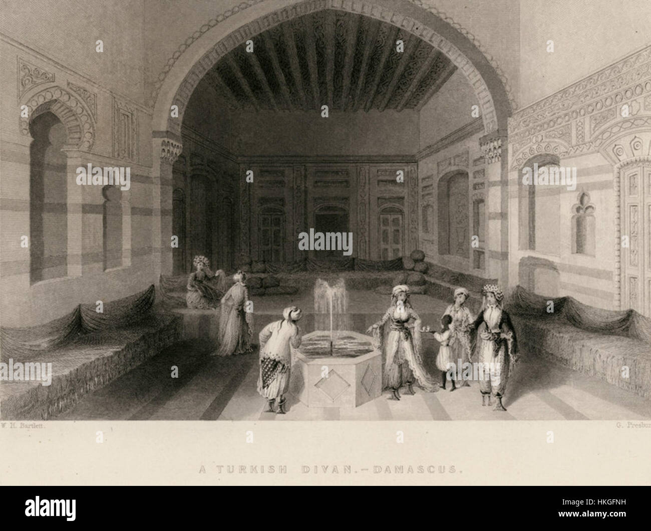 This 1836 painting titled 'A Turkish Divan' by Carne John portrays an ...