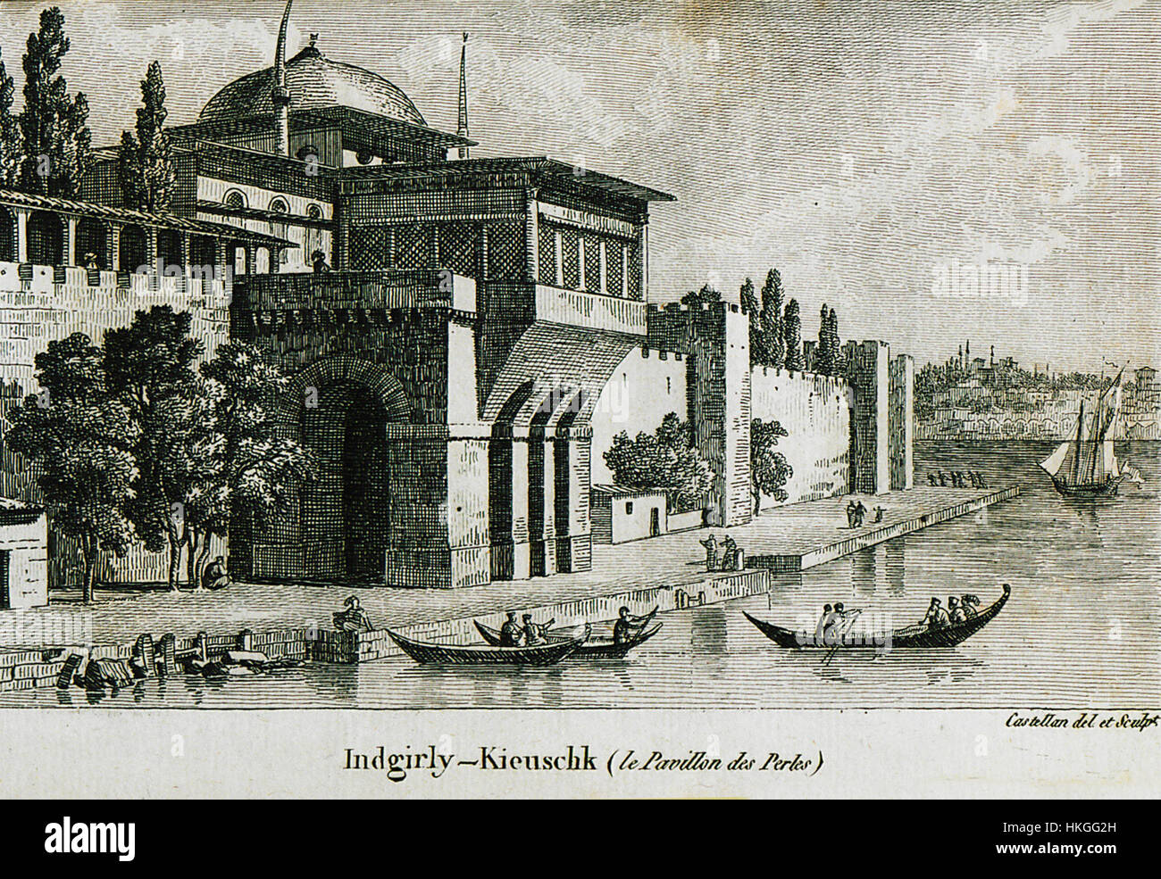 'Indgirly Kieuschk (Le Pavillon des Perles)', painted by Castellan ...