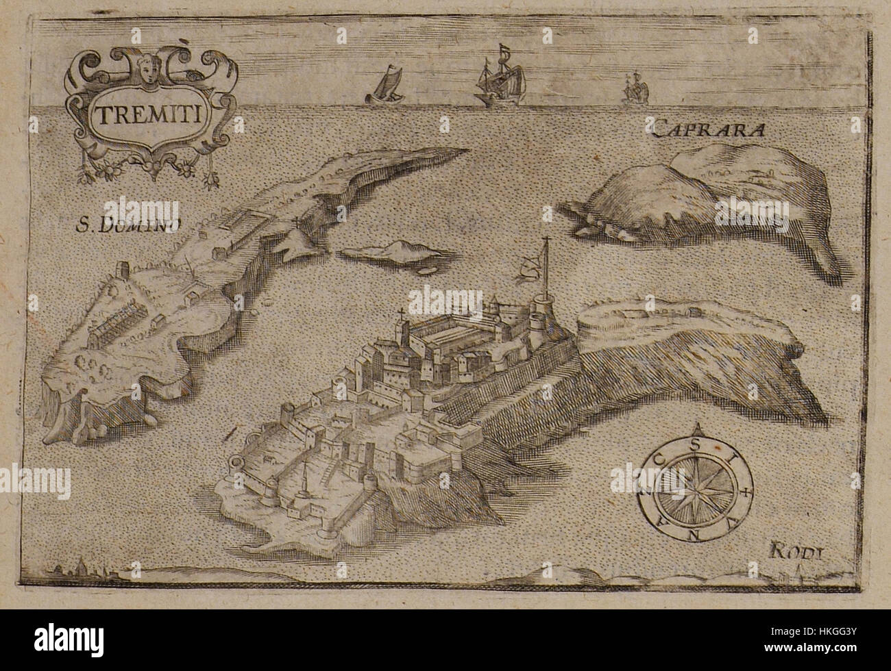 This map of the Tremiti Islands, created by Johannes Van Cootwijck in ...