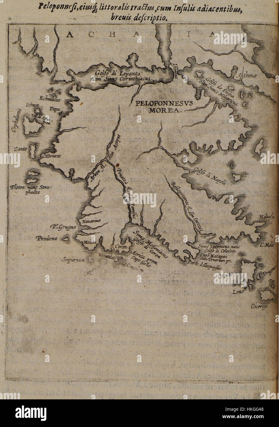 Morea map hi-res stock photography and images - Alamy