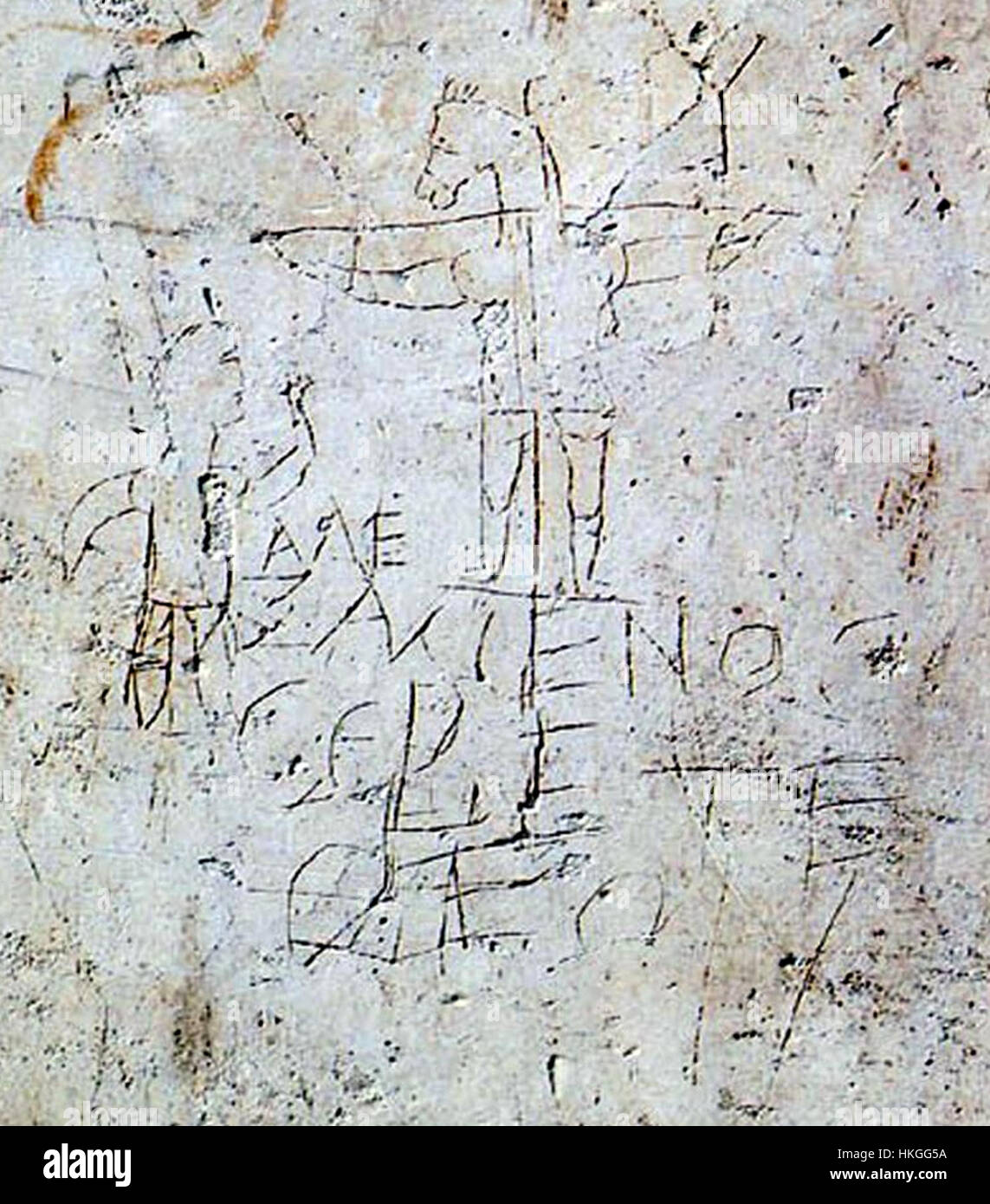 The 'Jesus graffito' is an early Christian inscription and depiction of ...