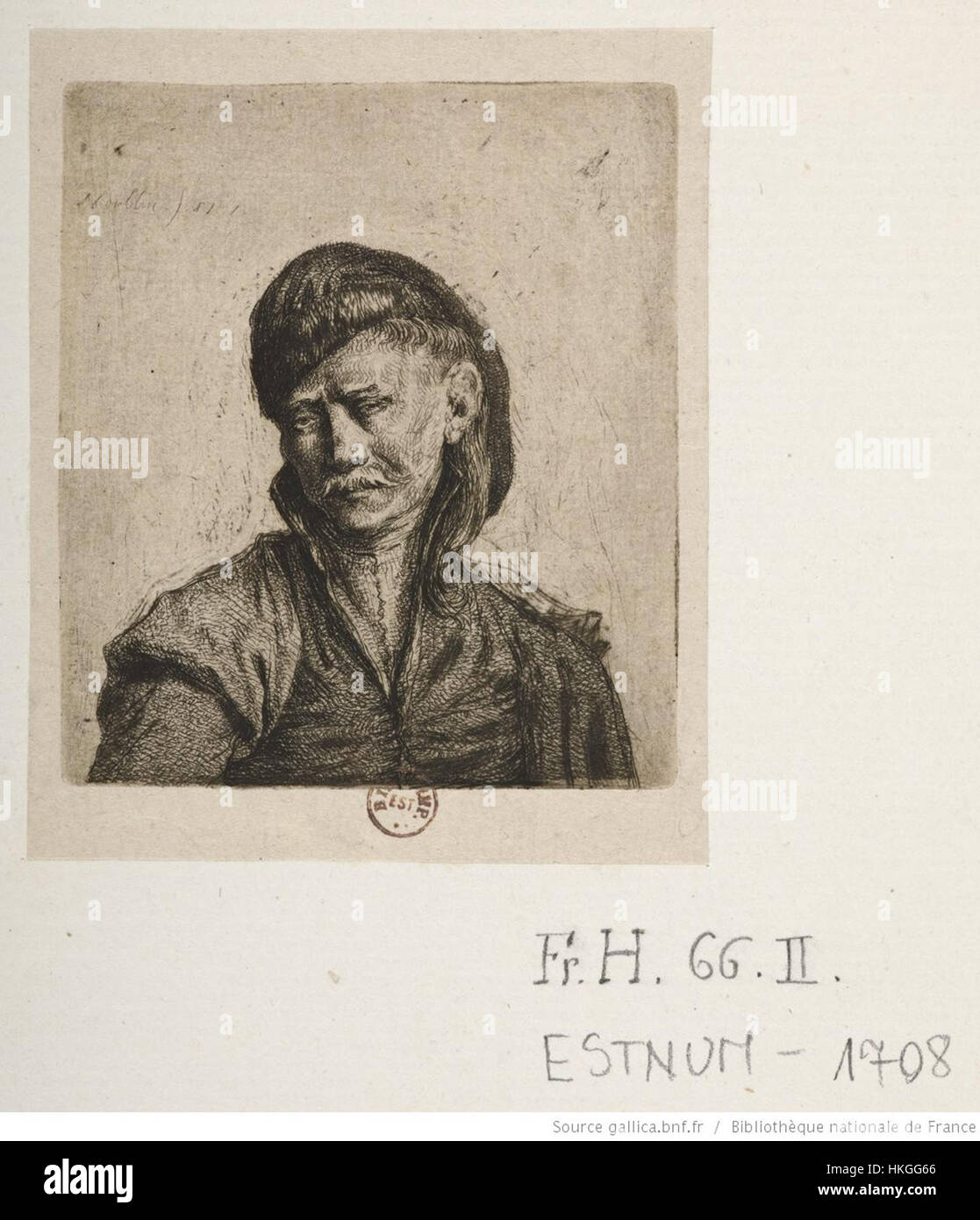 This 19th-century painting titled 'Portrait d'un Cosaque' depicts a ...