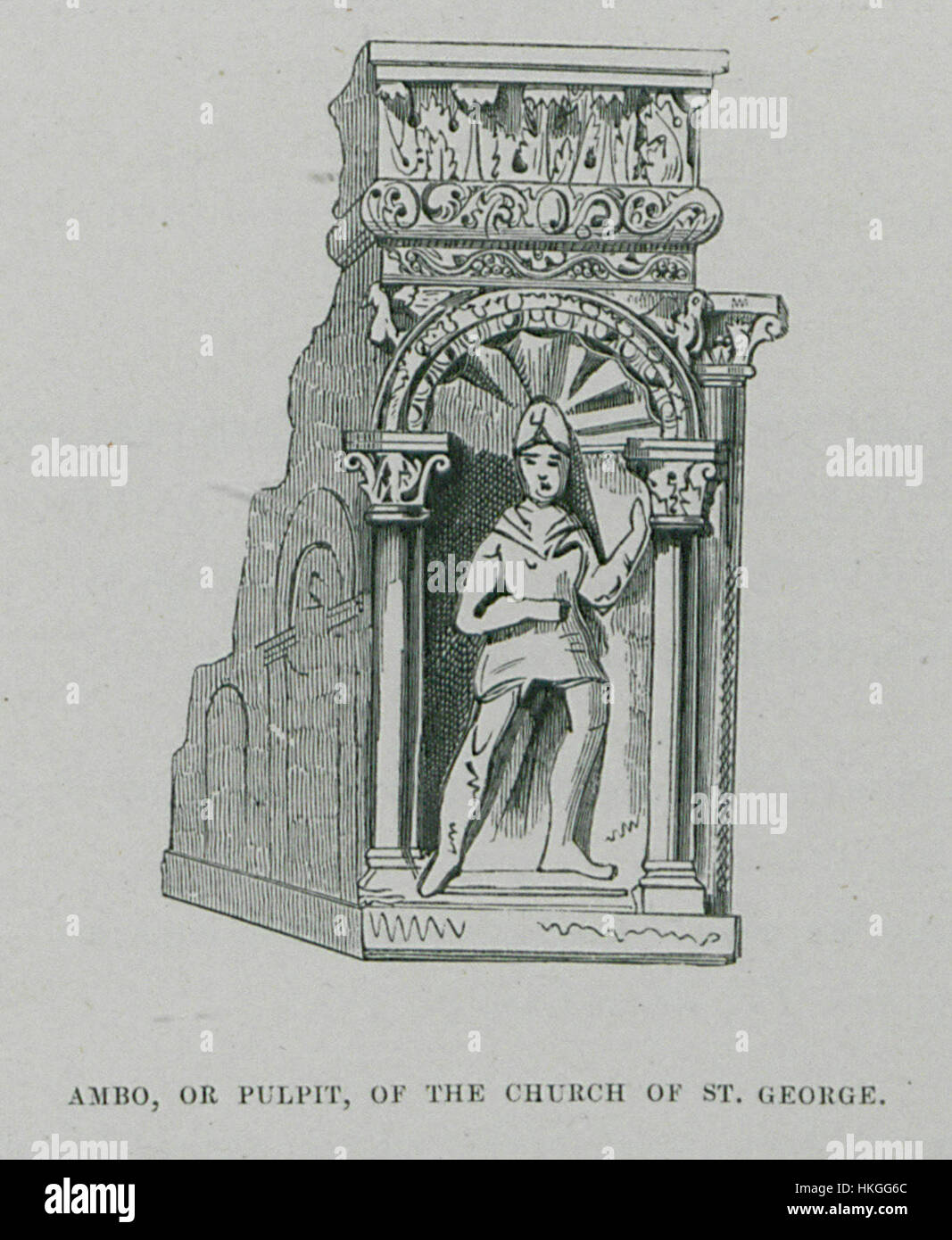 The Ambo or pulpit of St. George's Church, designed by Charles Texier ...