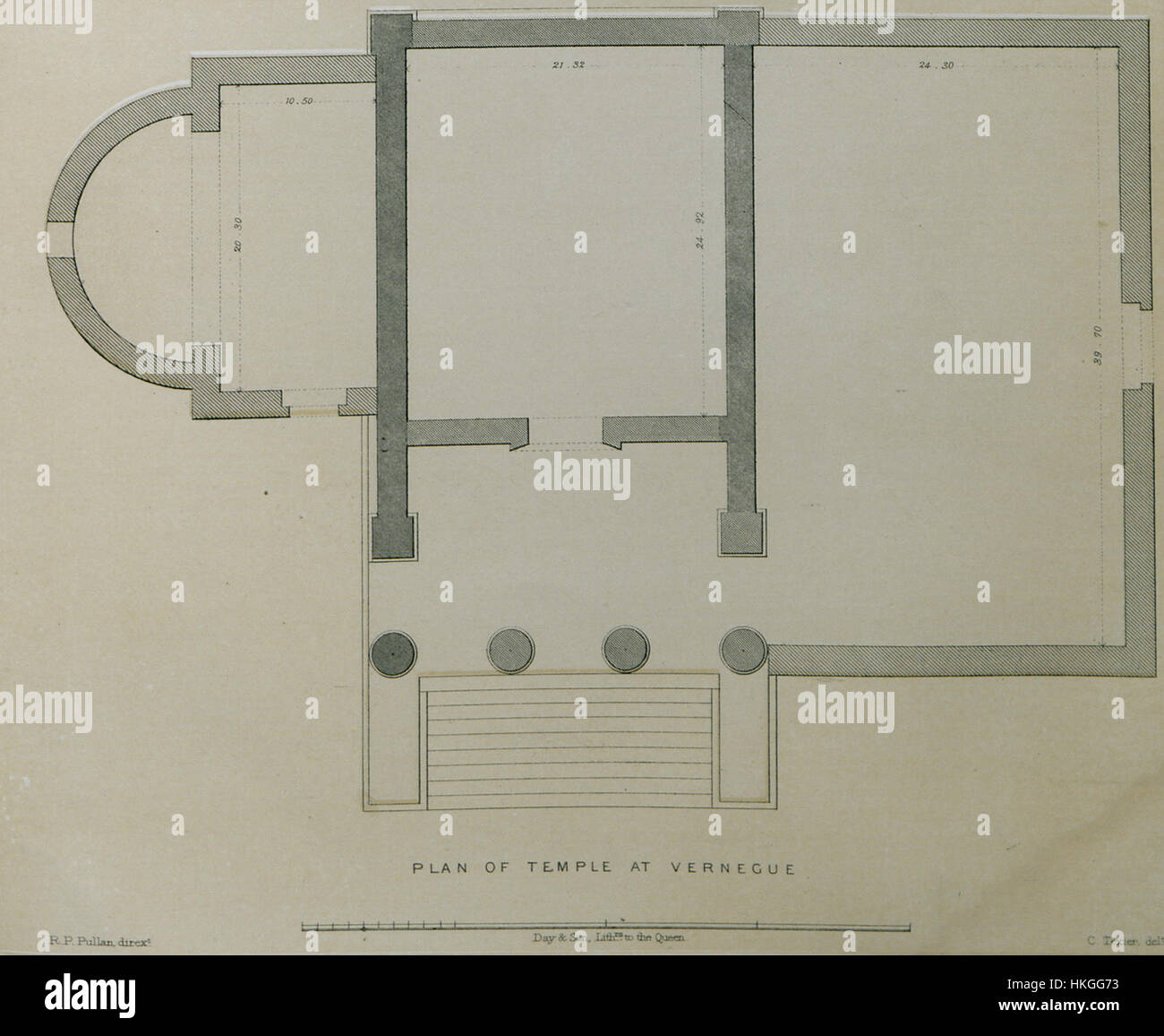 Charles Texier’s 1864 plan of the Temple at Vernegue provides a ...