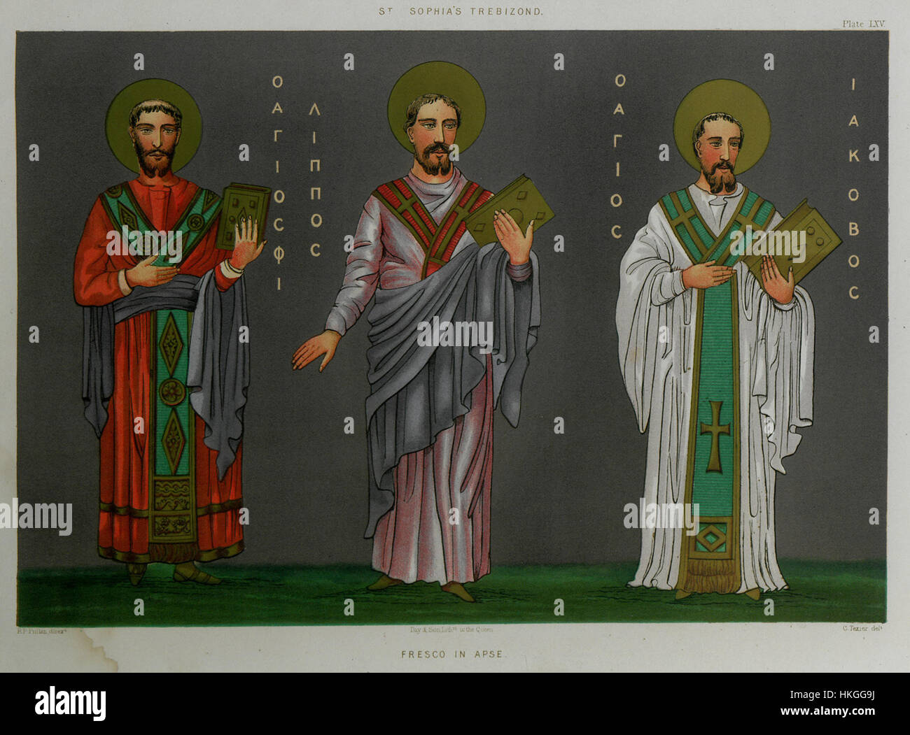 The fresco by Charles Texier in St. Sophia's Church in Trebizond ...