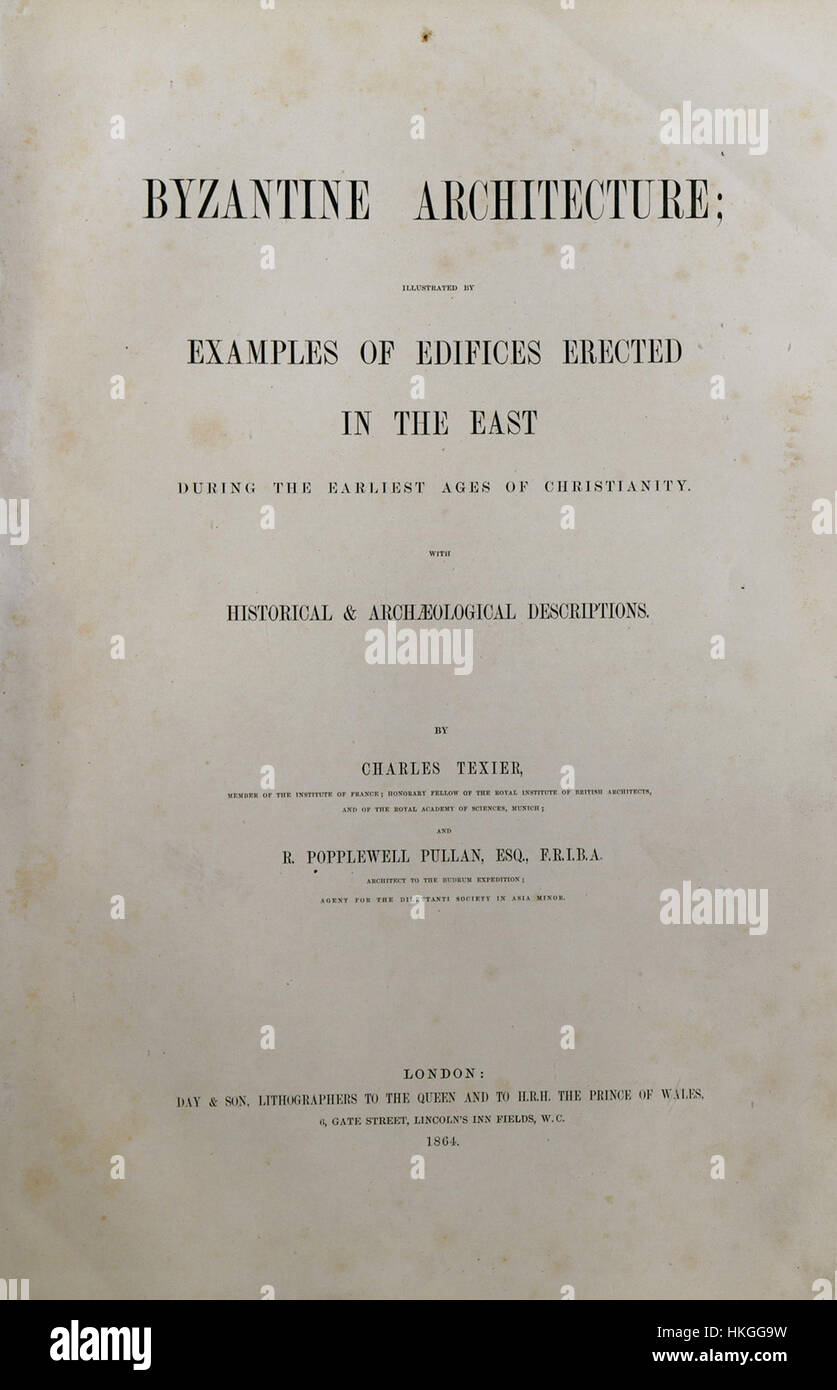 Title page (2) Texier Charles 1864 Stock Photo - Alamy