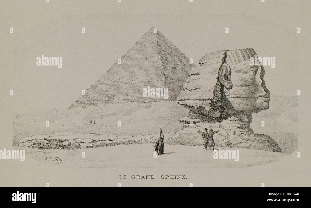 'Le grand Sphinx' by Etienne Rey, painted in 1867, is a monumental ...