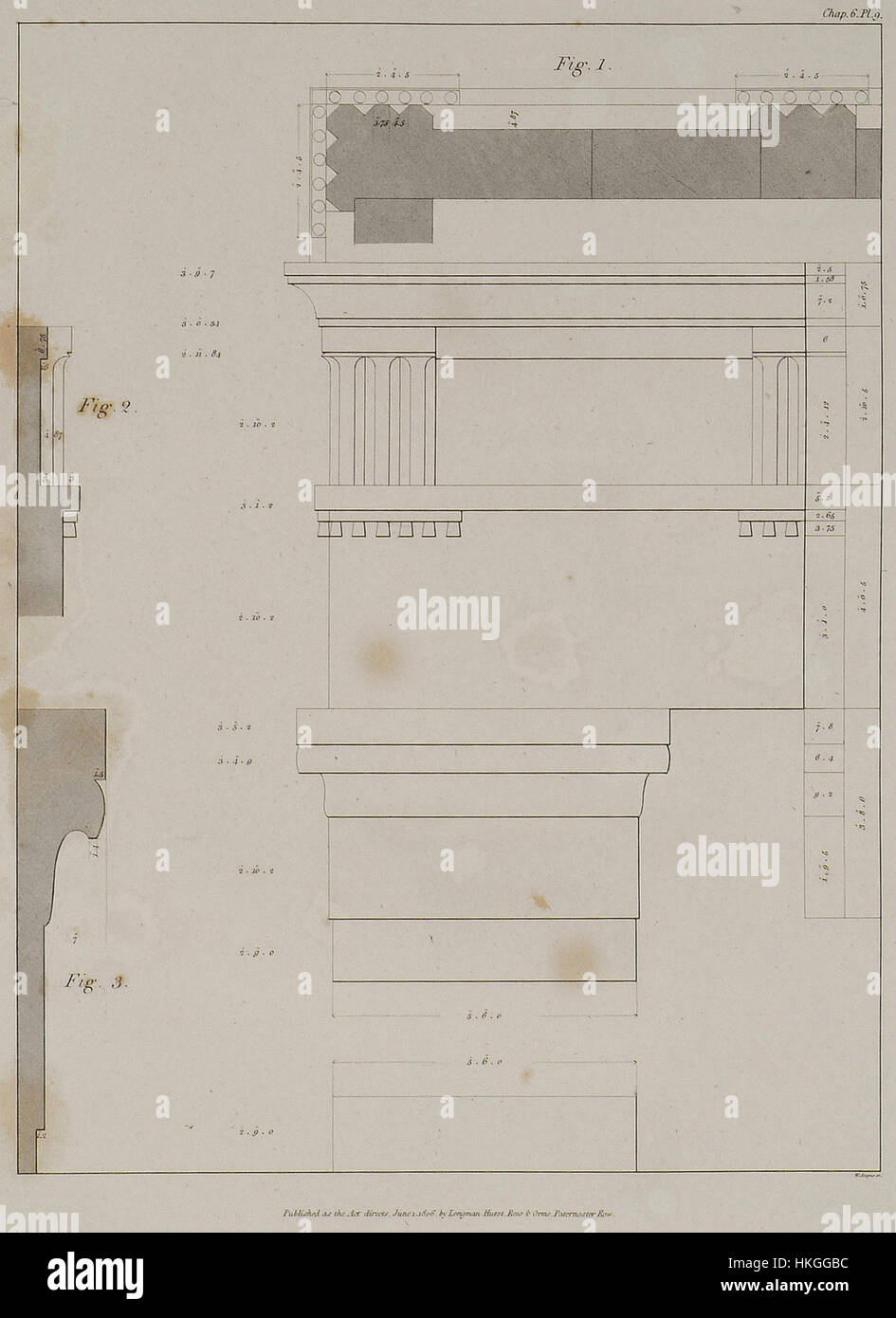 The artwork 'Capital of the Antae and the Entablature of the Pronaos ...