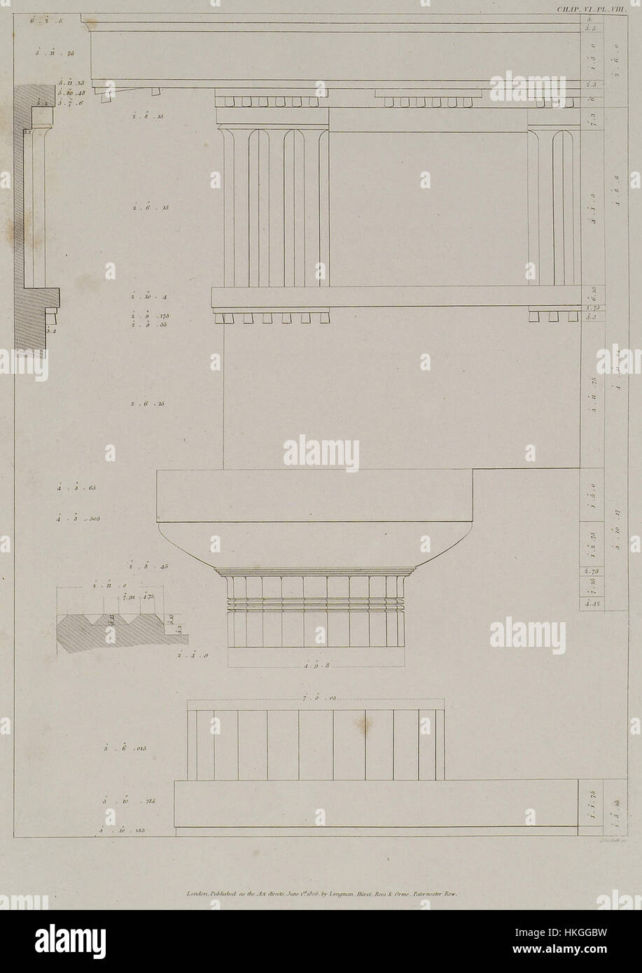 The painting 'Order at large of the portico' by William Wilkins from ...