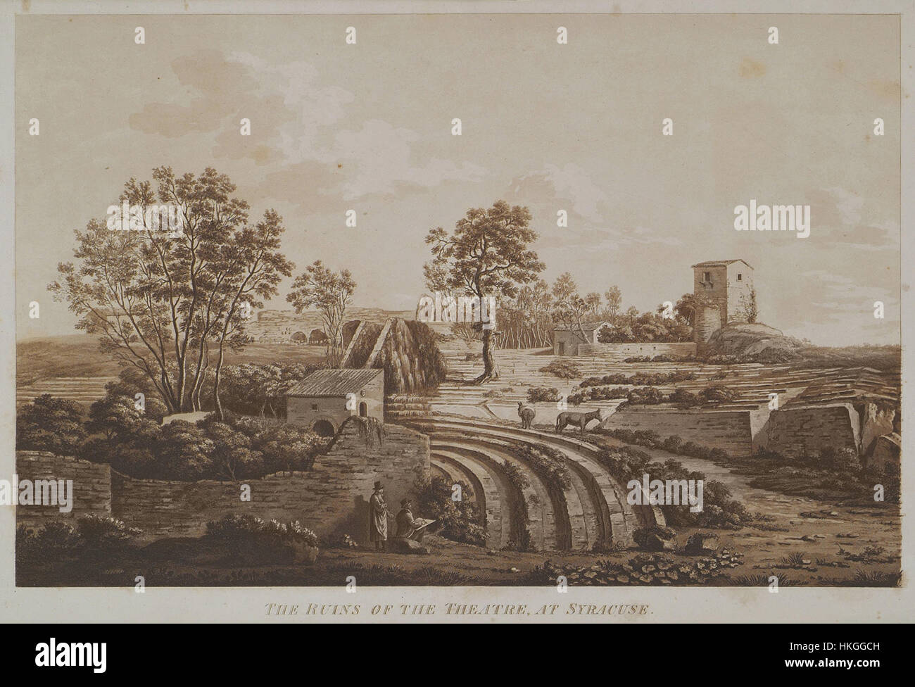 This 1807 painting by William Wilkins portrays the ruins of the ancient ...