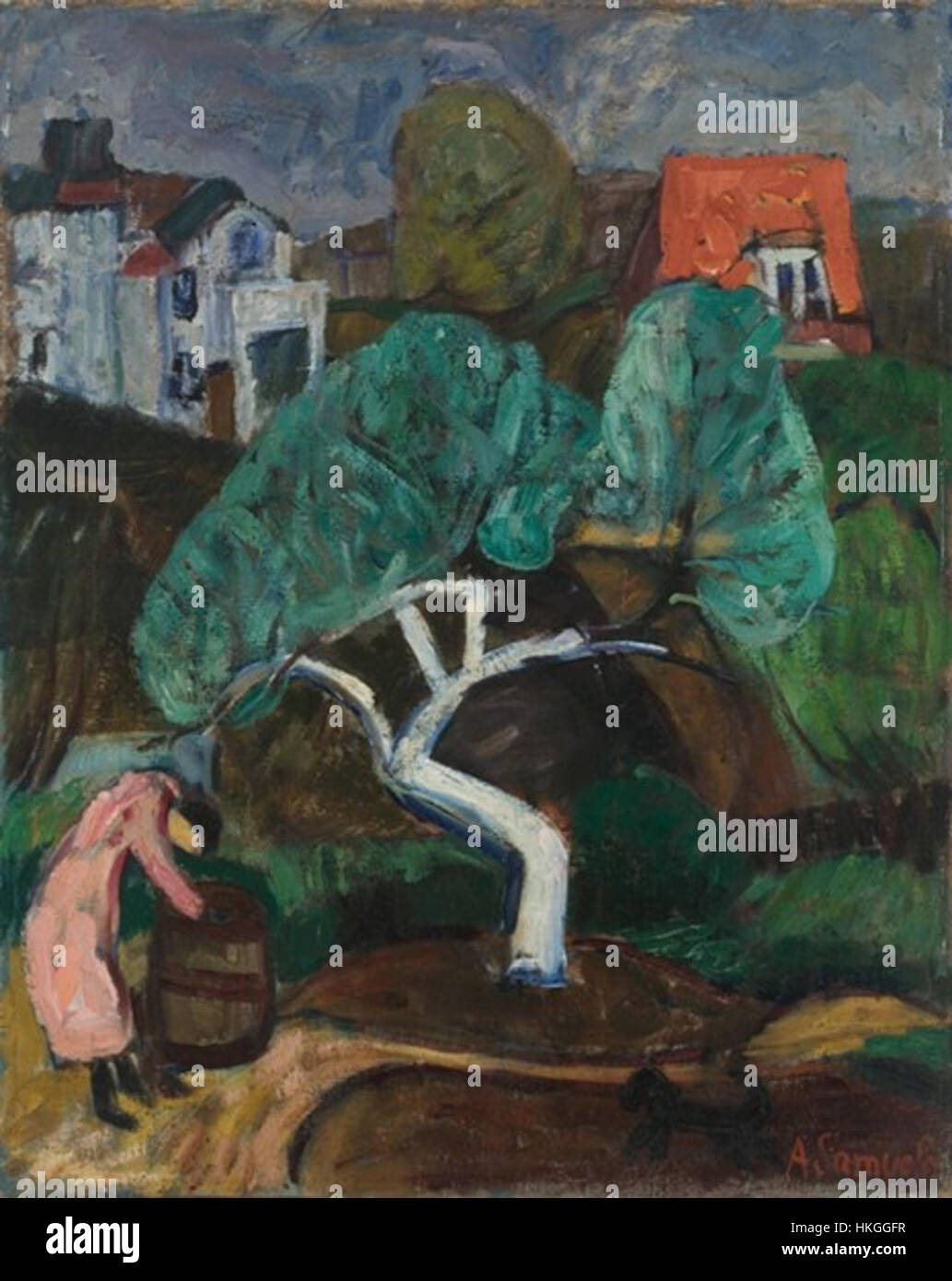 The White Apple Tree, Antanas Samuolis Stock Photo - Alamy