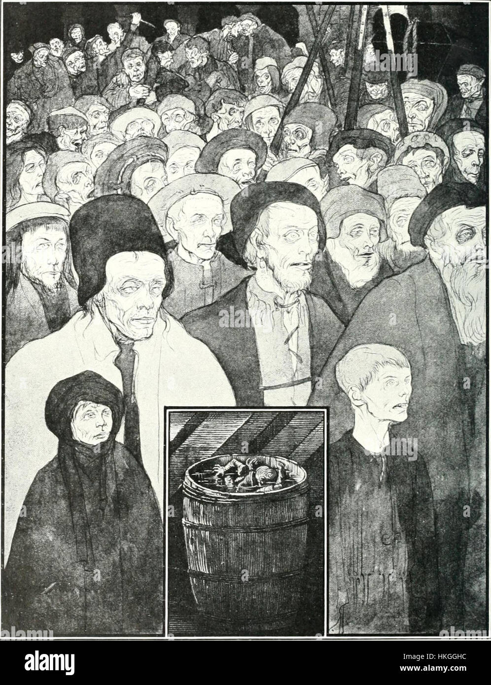 A painting depicting Anabaptists, members of a Christian group known ...