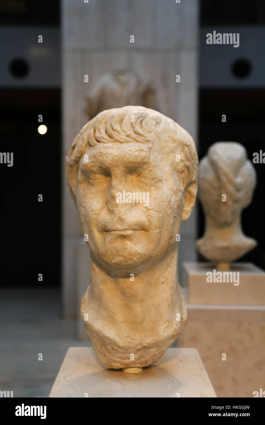 Trajan. Roman Emperor from 98 to 117 AD. Marble. Early 2nd century ...