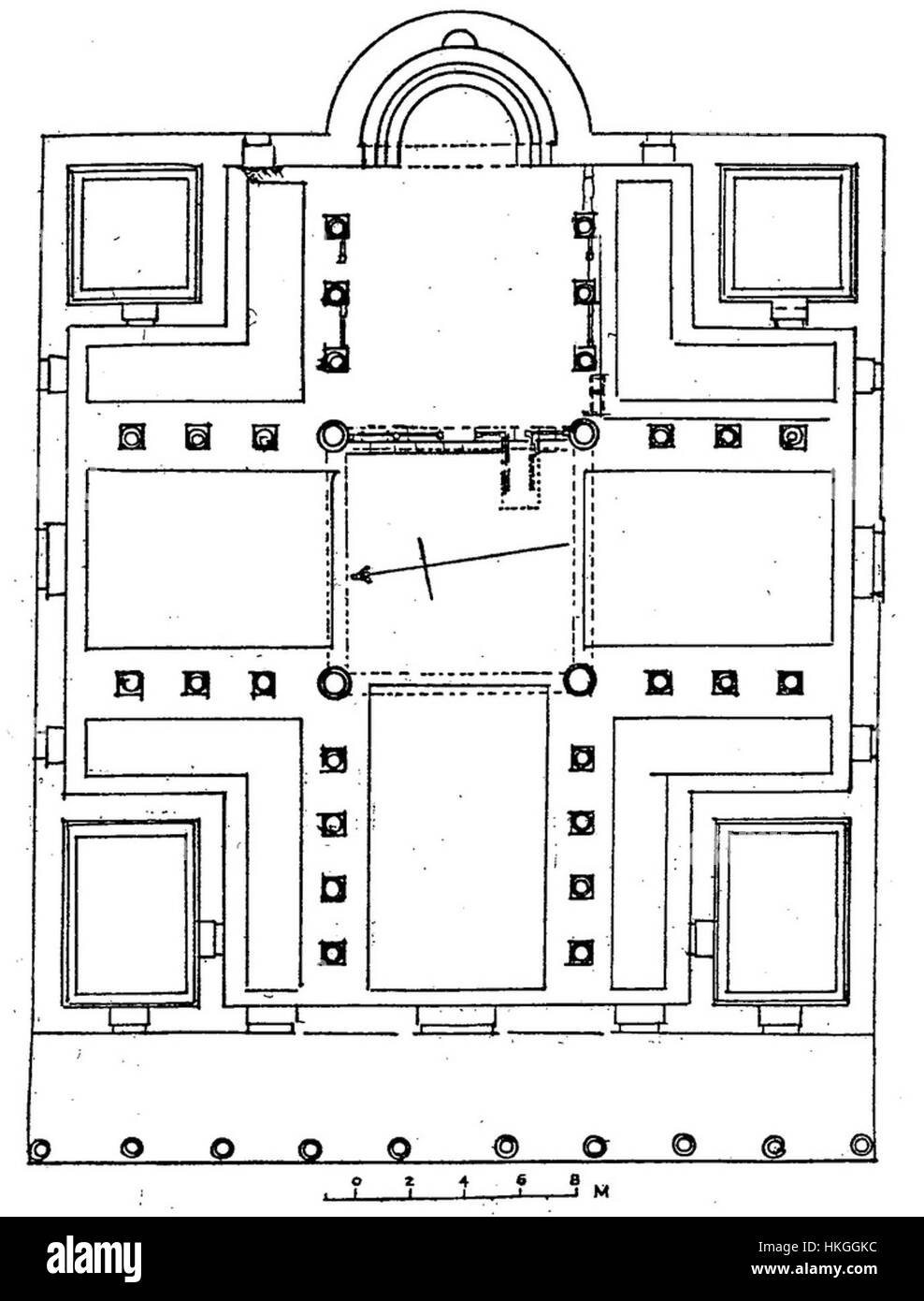 This architectural plan represents the Church of the Prophets, Apostles ...