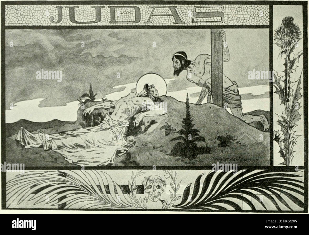 *Judas*, painted by Staubenrauch, captures the biblical betrayal of ...