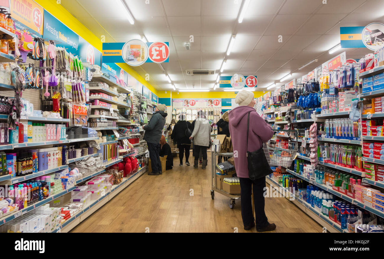 Inside poundland store hi-res stock photography and images - Alamy